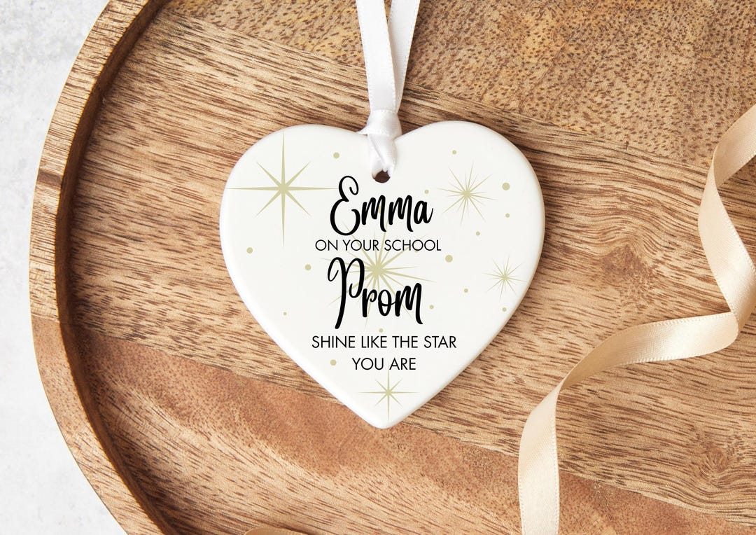 Personalized Prom Keepsake for Daughter or Niece – Heart-shaped Ceramic ...