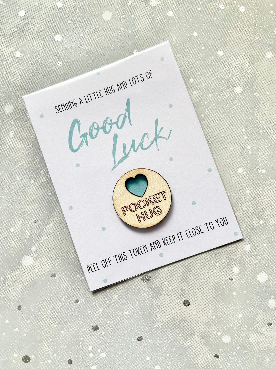 Sending You Good Luck, Pocket Hug, Hug Token, Good Luck Gift, Sending ...