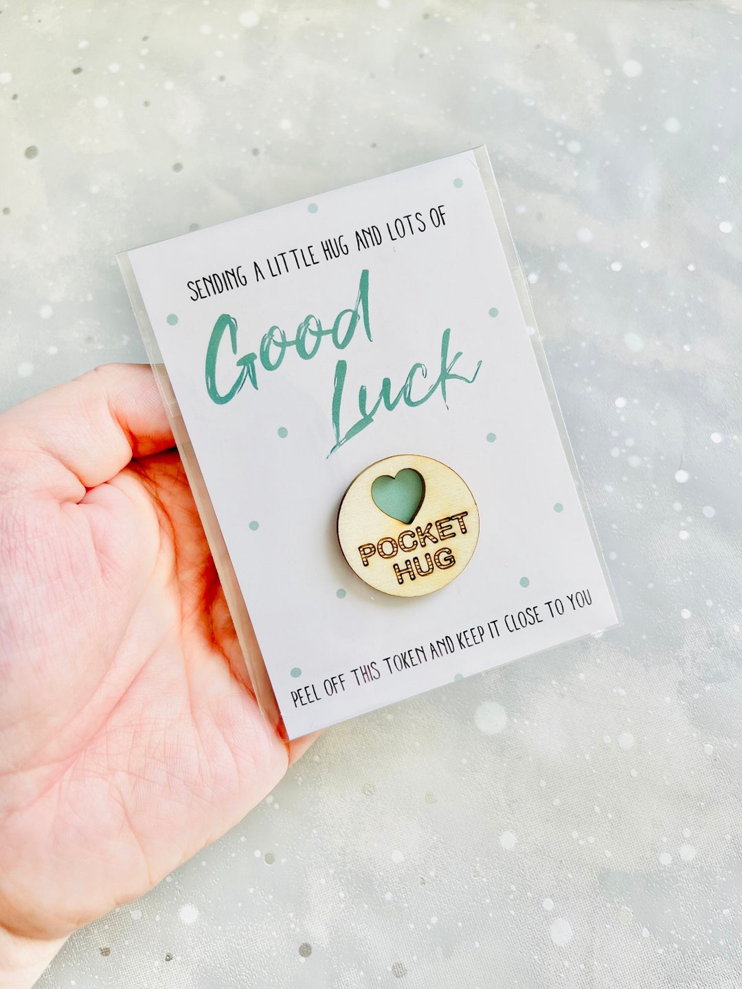 Sending You Good Luck, Pocket Hug, Hug Token, Good Luck Gift, Sending ...