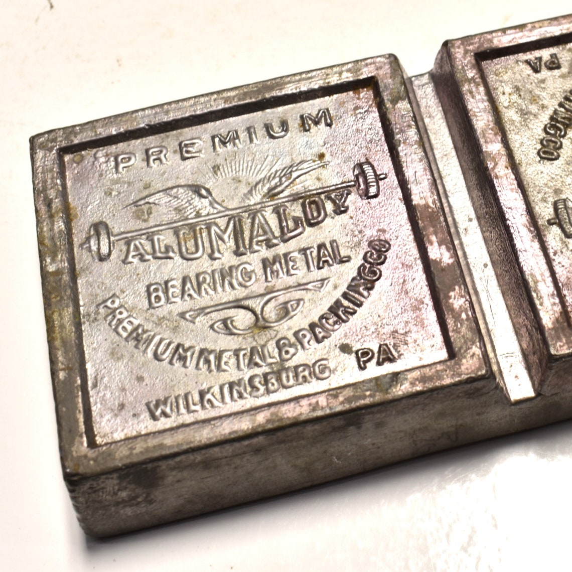 Vintage Premium Alumaloy Bearing Metal Ingot Advertising Paperweight - Etsy
