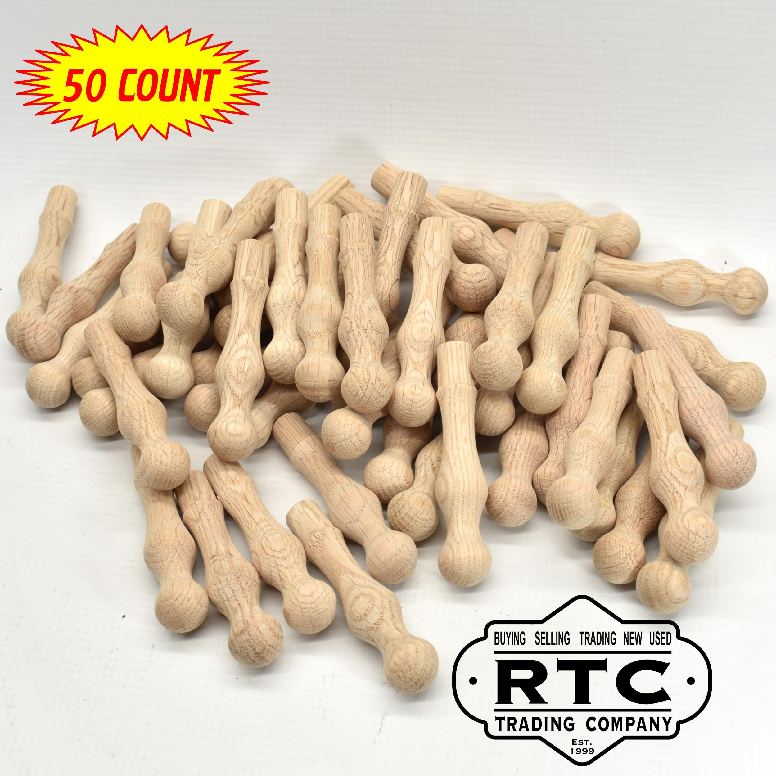 50 Count Oak Coffee Mug Pegs Unfinished 3 3/8" X 1/2" Wood Working ...