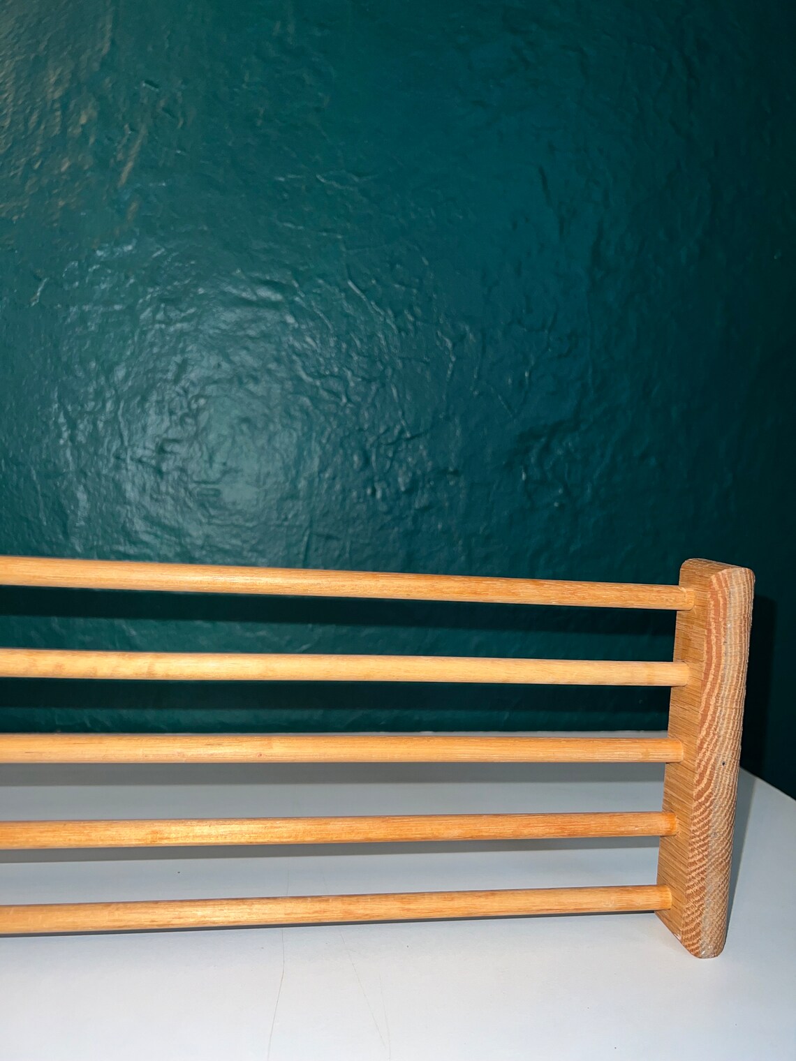 Vintage Desktop Bookshelf Adjustable Wood Tabletop Sliding Book Rack ...