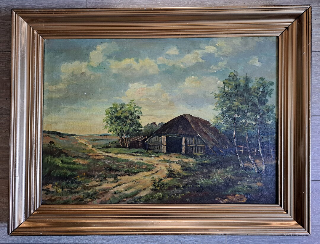 1946 Made Right After WW2 a Lovely Big Heavy Dutch Landscape Sheep Cage ...
