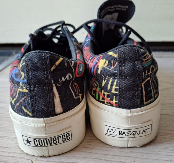 Wonderful almost new Jean Michel Basquiat Converse Sn… - Gem