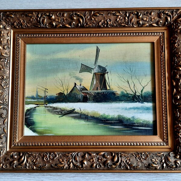 Dutch Windmill Paintings - Etsy