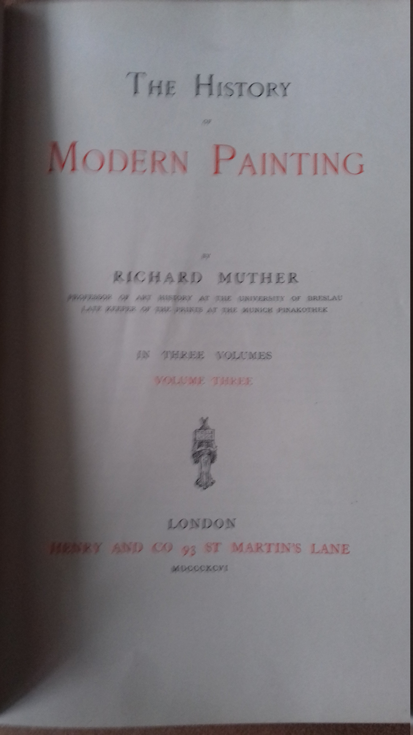 1895 the First Catalogued History of Modern Painting by - Etsy