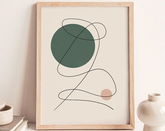 Green Line Drawing - Etsy