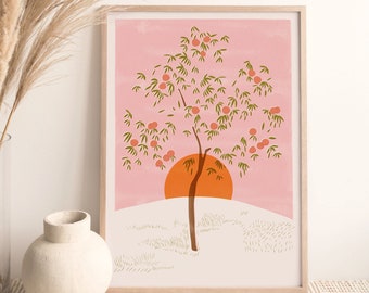 Pink Boho Wall Art | Etsy