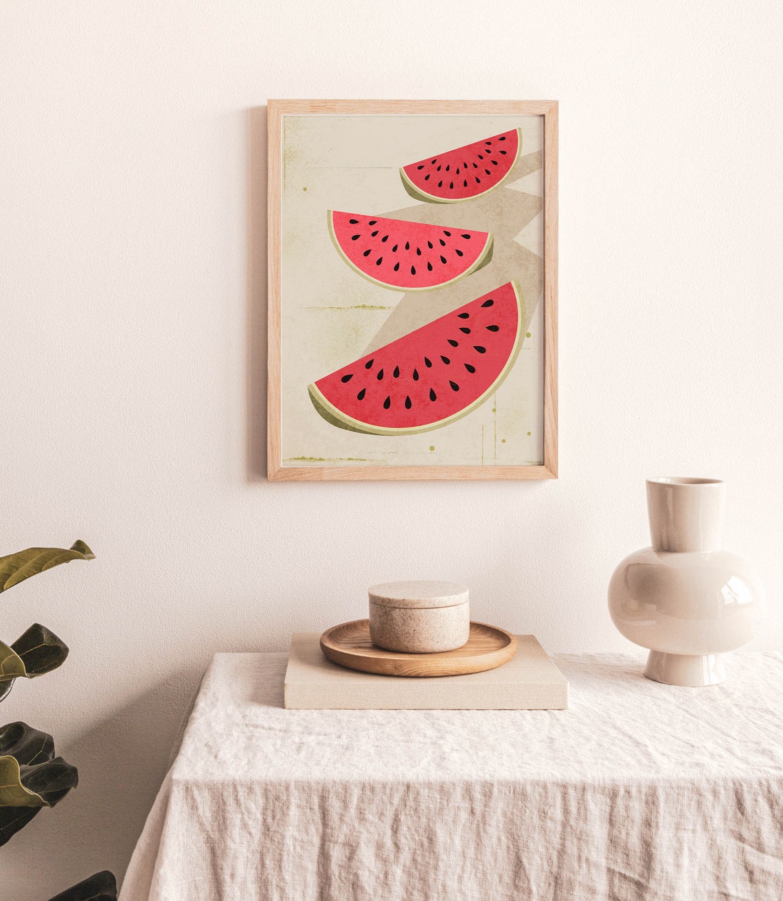 Watermelon Art Printable Abstract Watermelon Wall Art | Etsy