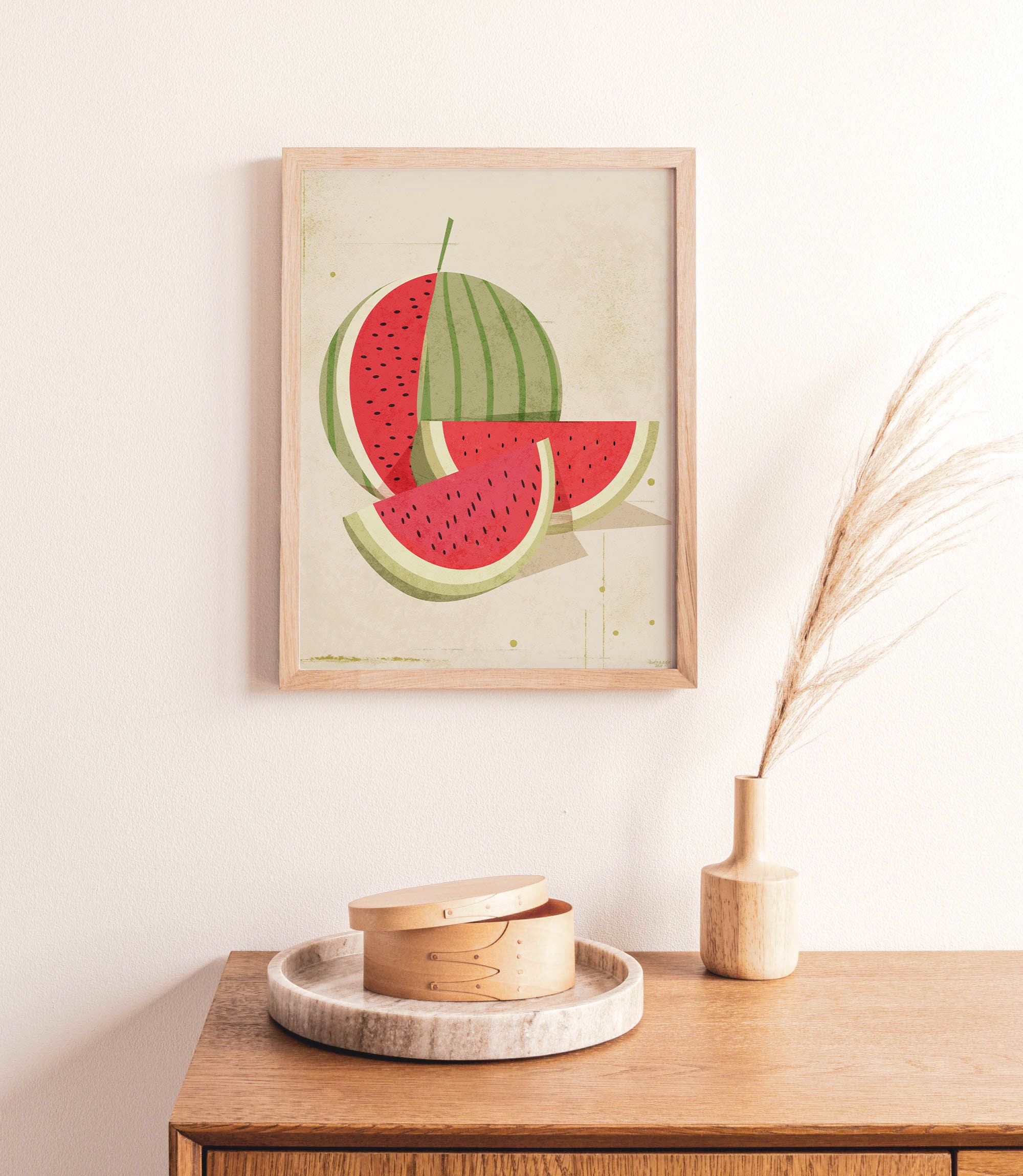 Watermelon Art Printable Abstract Watermelon Wall Art | Etsy