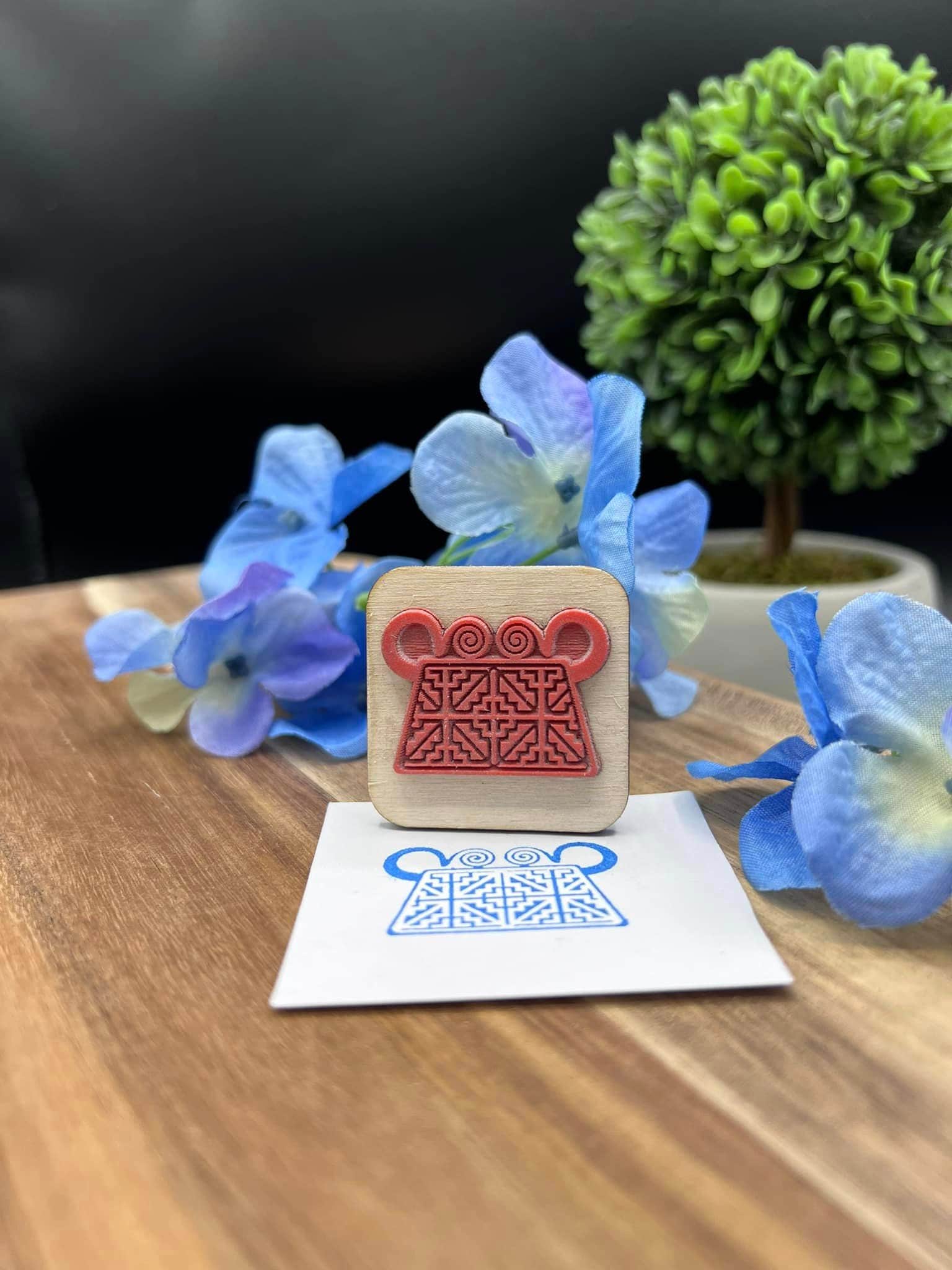 Hmong Inspired Ink Stamp Spirit Lock - Etsy