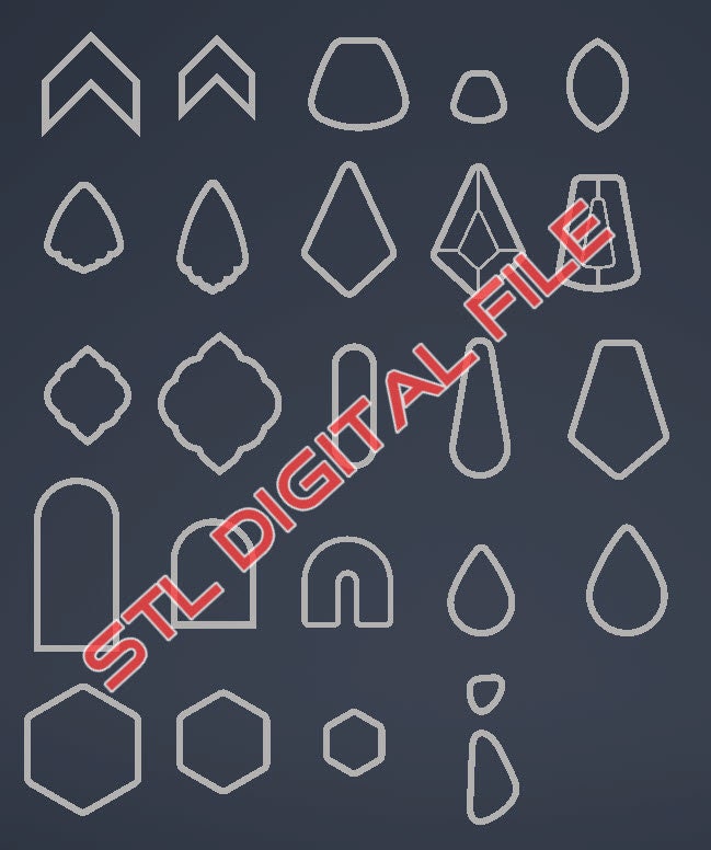 24 Polymer Clay Cutter Shapes STL DIGITAL DOWNLOAD - Etsy UK