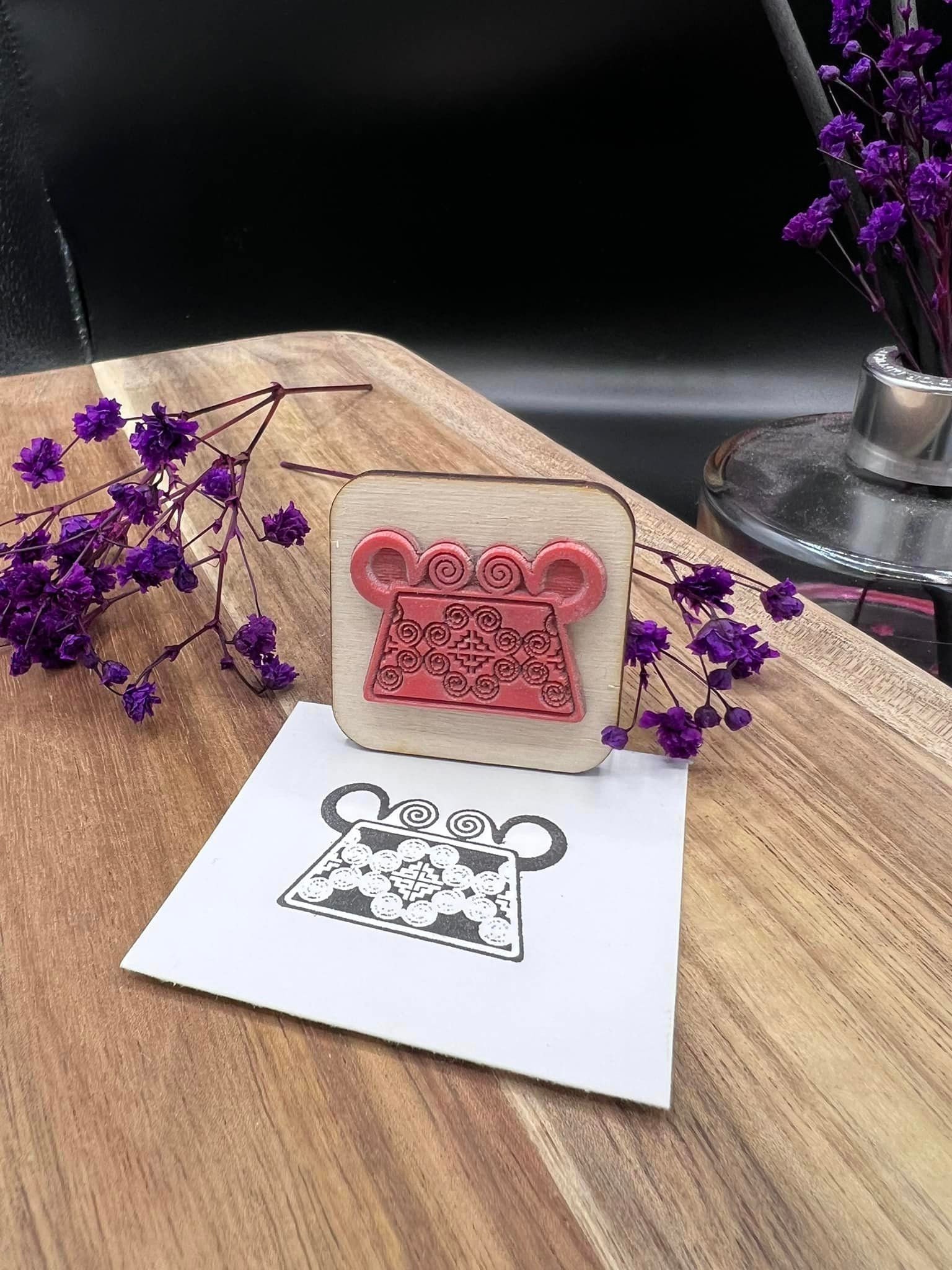 Hmong Inspired Ink Stamp - Spirit Lock - Etsy