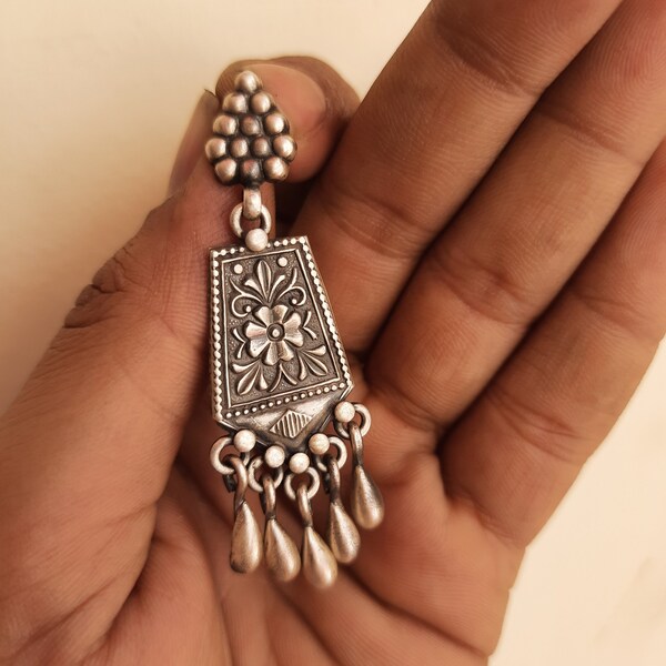 Silver Jhumkas - Etsy