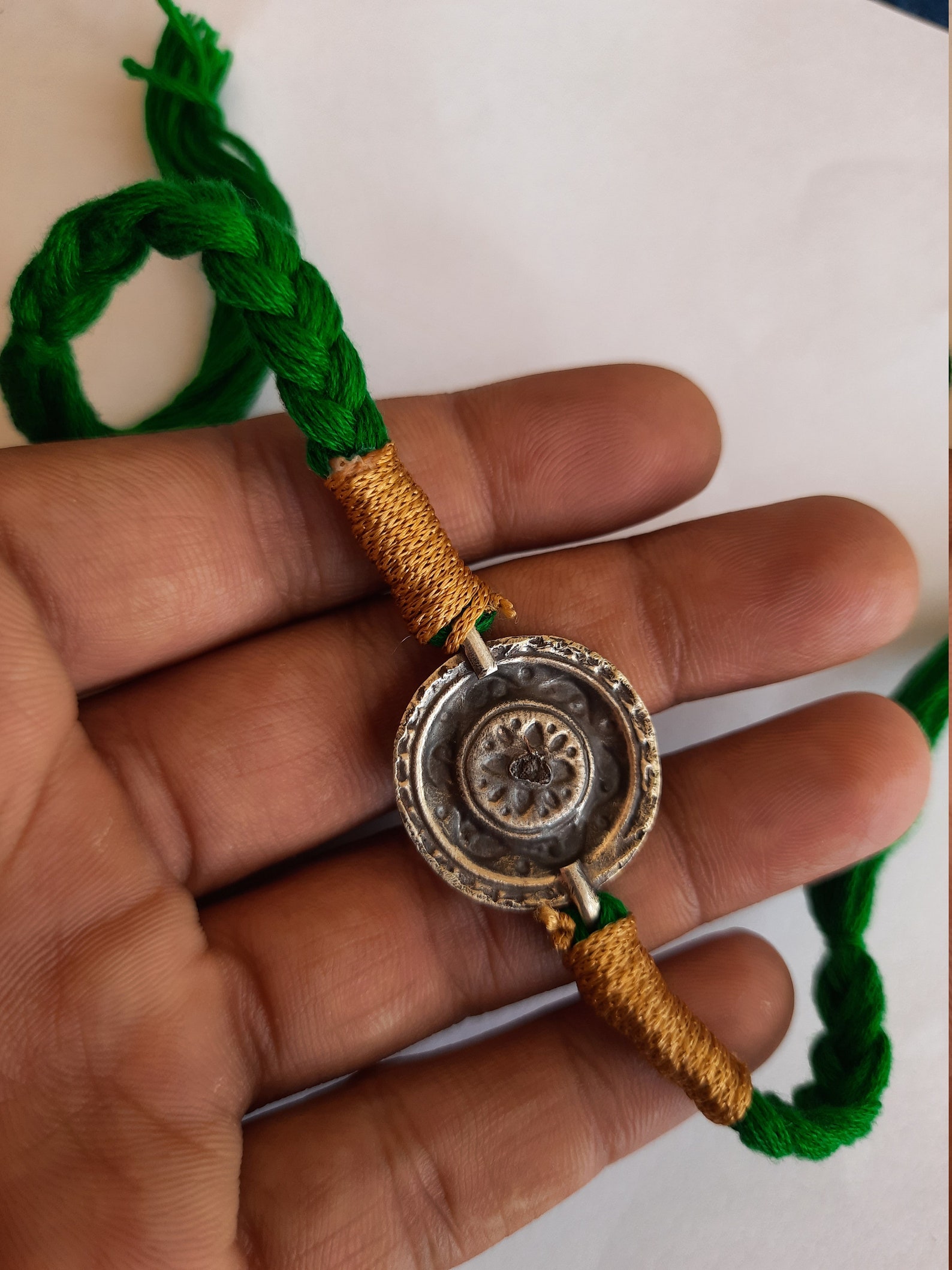 Sterling Silver Rakhi Silver Rakhi for Brother Rakhi Indian | Etsy