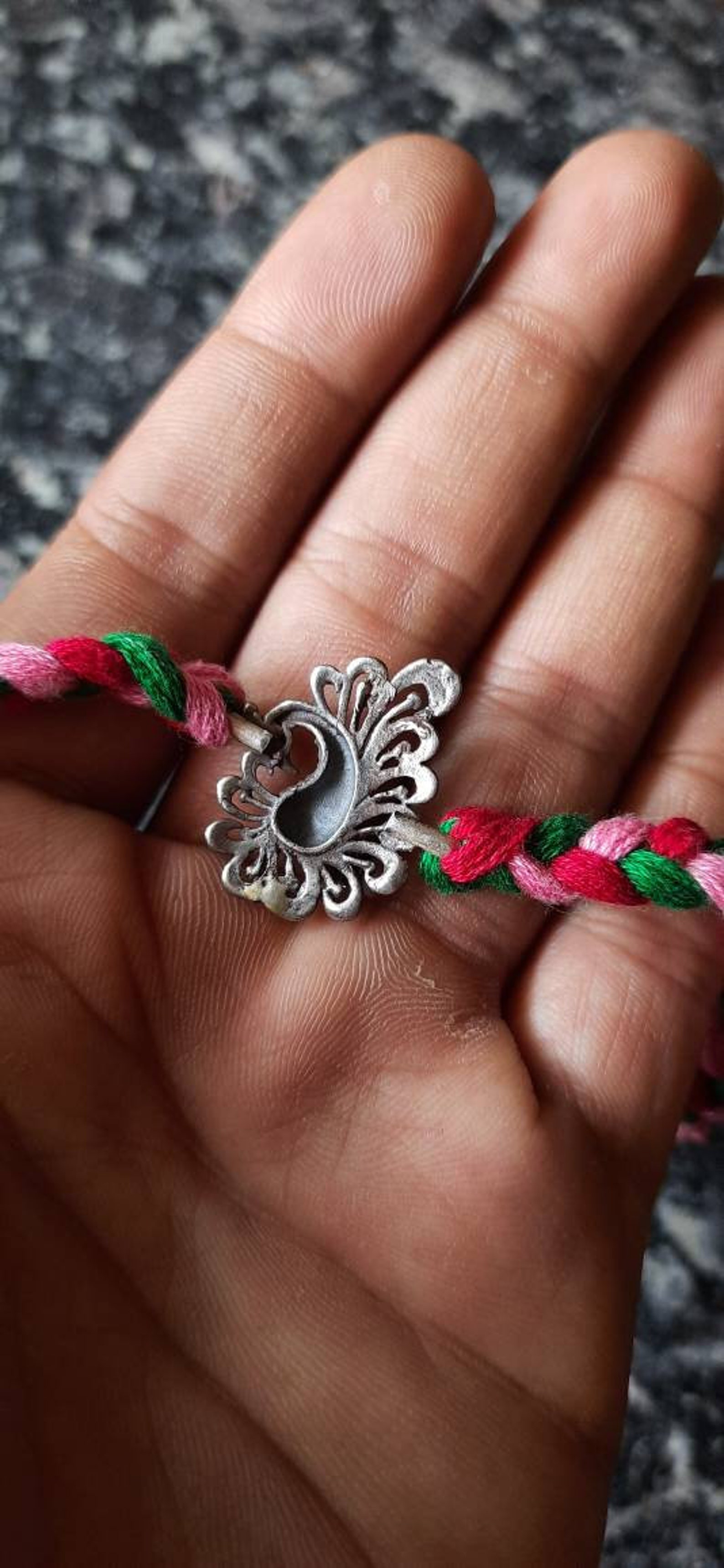 Sterling Silver Rakhi Silver Rakhi for Brother Rakhi Indian - Etsy