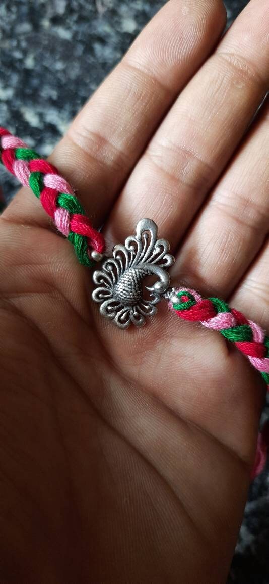 Sterling Silver Rakhi Silver Rakhi for Brother Rakhi Indian | Etsy