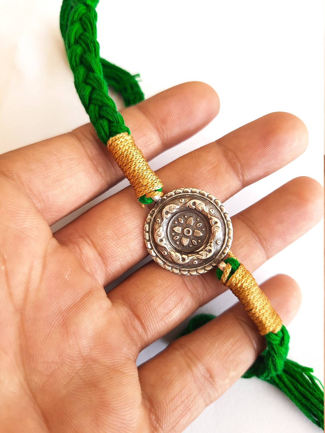 Sterling Silver Rakhi Silver Rakhi for Brother Rakhi Indian - Etsy