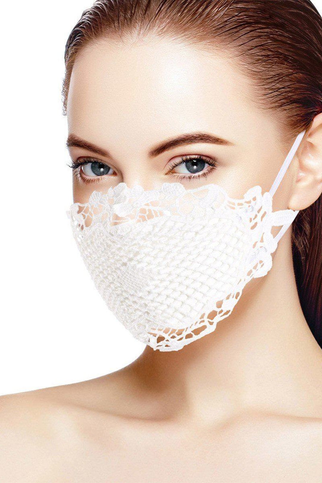 Masquerade Lace Face Mask (white) - Etsy
