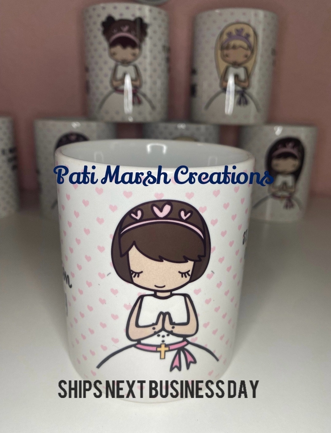 Personalized First Communion Mug, Gift for Her Mug for First Holy ...