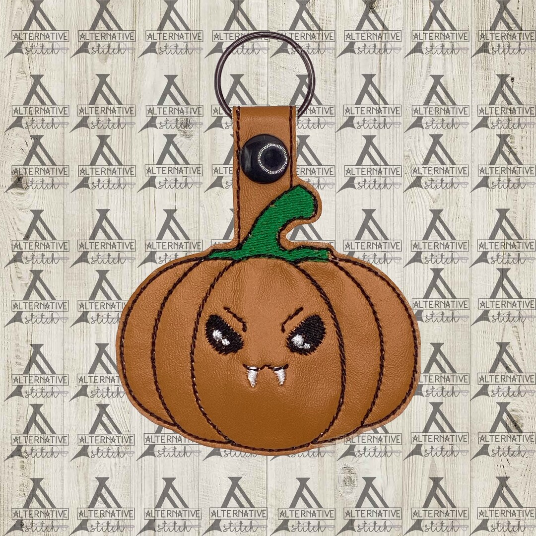 Cute Vamp Pumpkin / Vampire Halloween Pumpkin Keyring / - Etsy