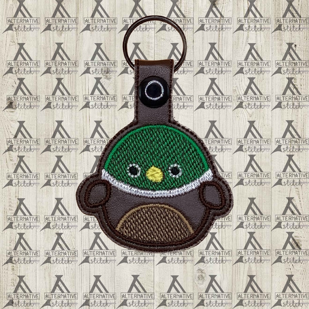 Duck / Squishy / Faux Leather Keyring - Etsy