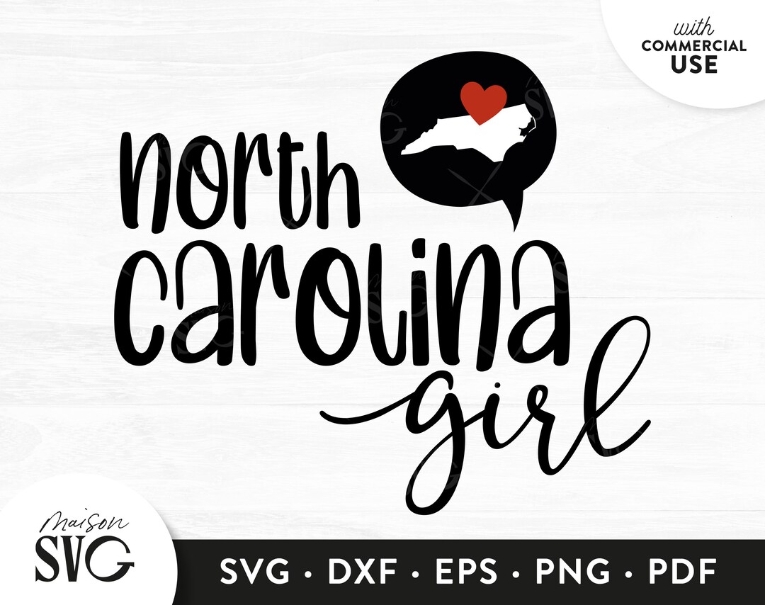 North Carolina Girl SVG, North Carolina Map Svg, North Carolina Svg ...