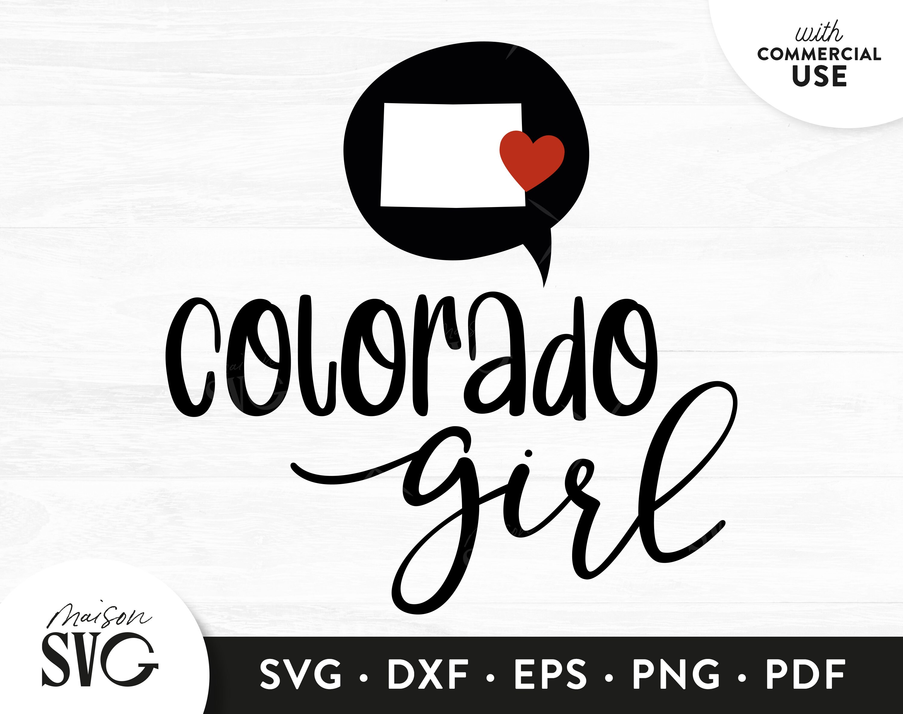 Colorado Girl SVG Colorado Map svg Love Colorado svg | Etsy