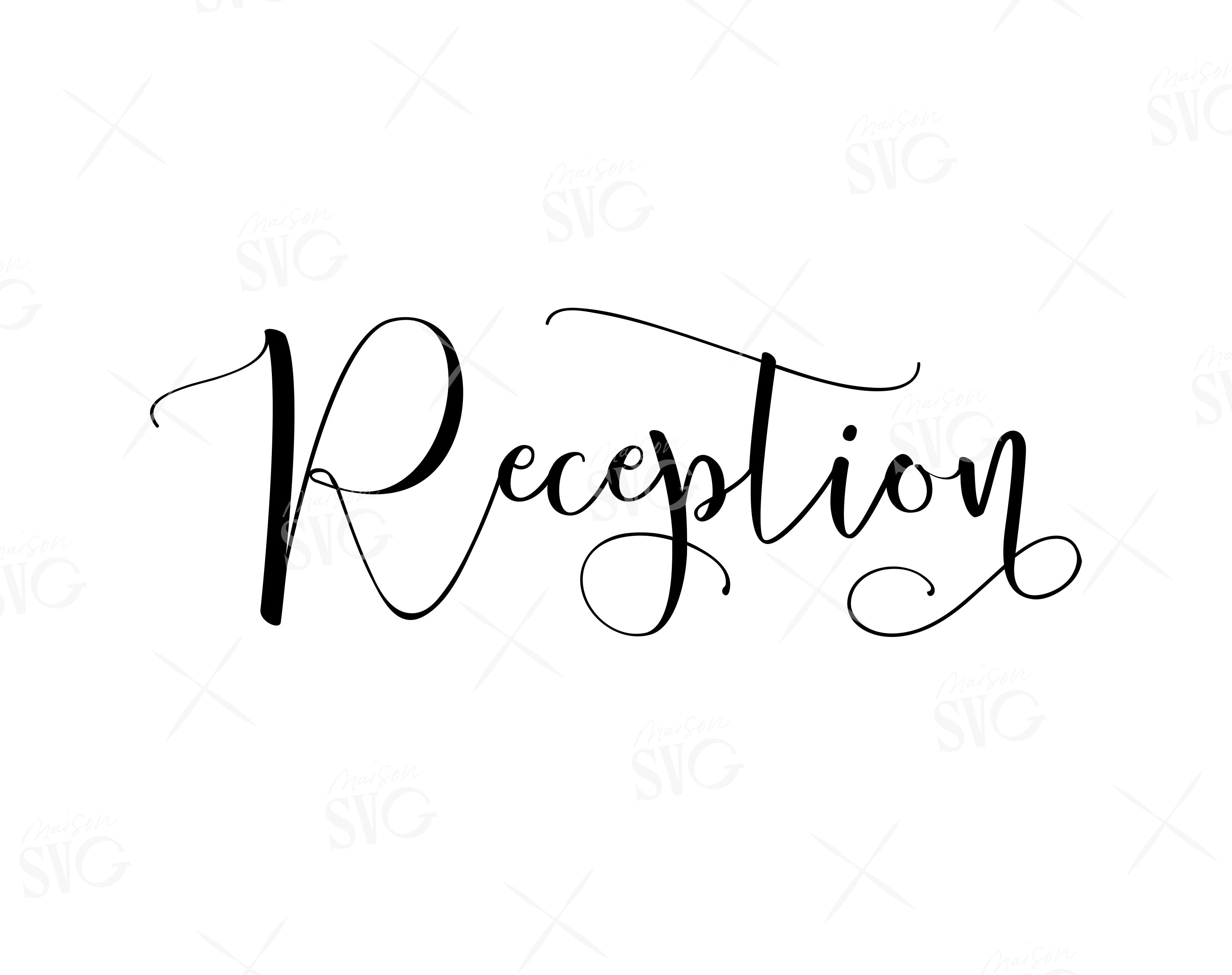 Reception Sign SVG Wedding Sign Svg Reception Sign Wedding | Etsy