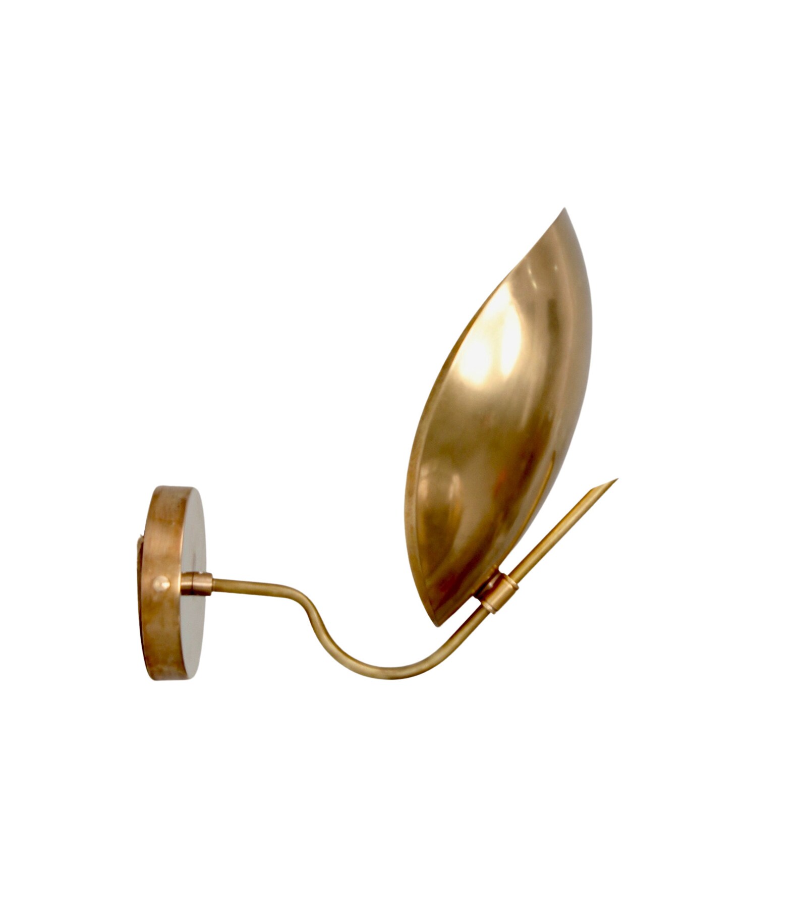 1 Light Curved Shades Handmade Vintage Wall Mid Century Modern - Etsy