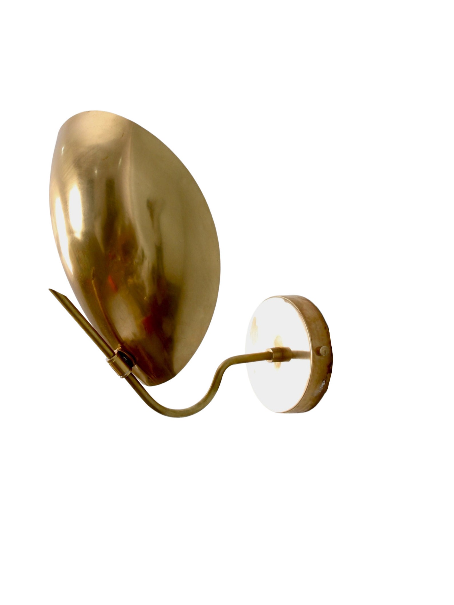 1 Light Curved Shades Handmade Vintage Wall Mid Century Modern | Etsy