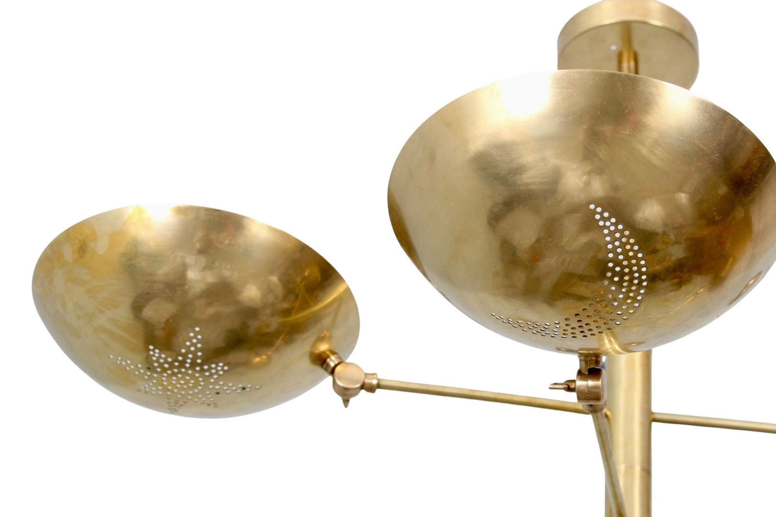 3 Light Patten Dome Pendant Mid Century Modern Raw Brass - Etsy