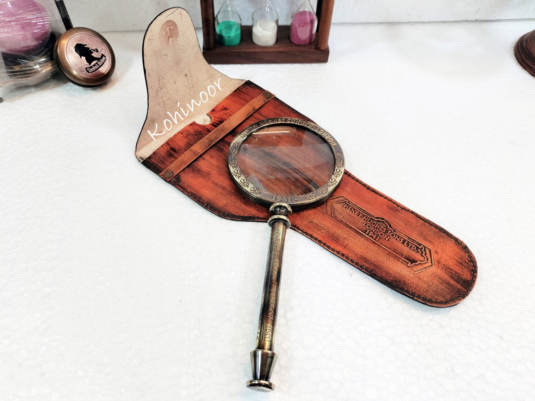 Personalized Gift, Magnifying Glass 10" Brass Collectible Magnifier ...