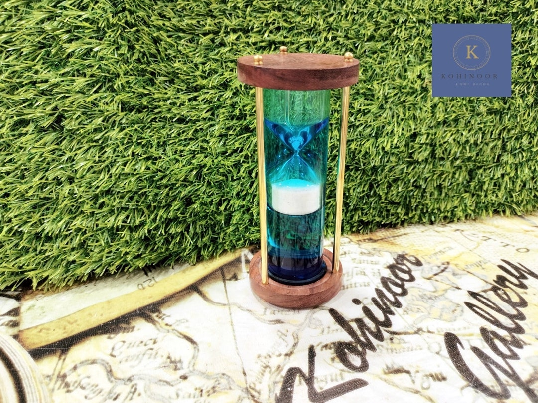 Personalized Engraved, Exquisite Wooden Liquid Sand Timer Hourglass ...