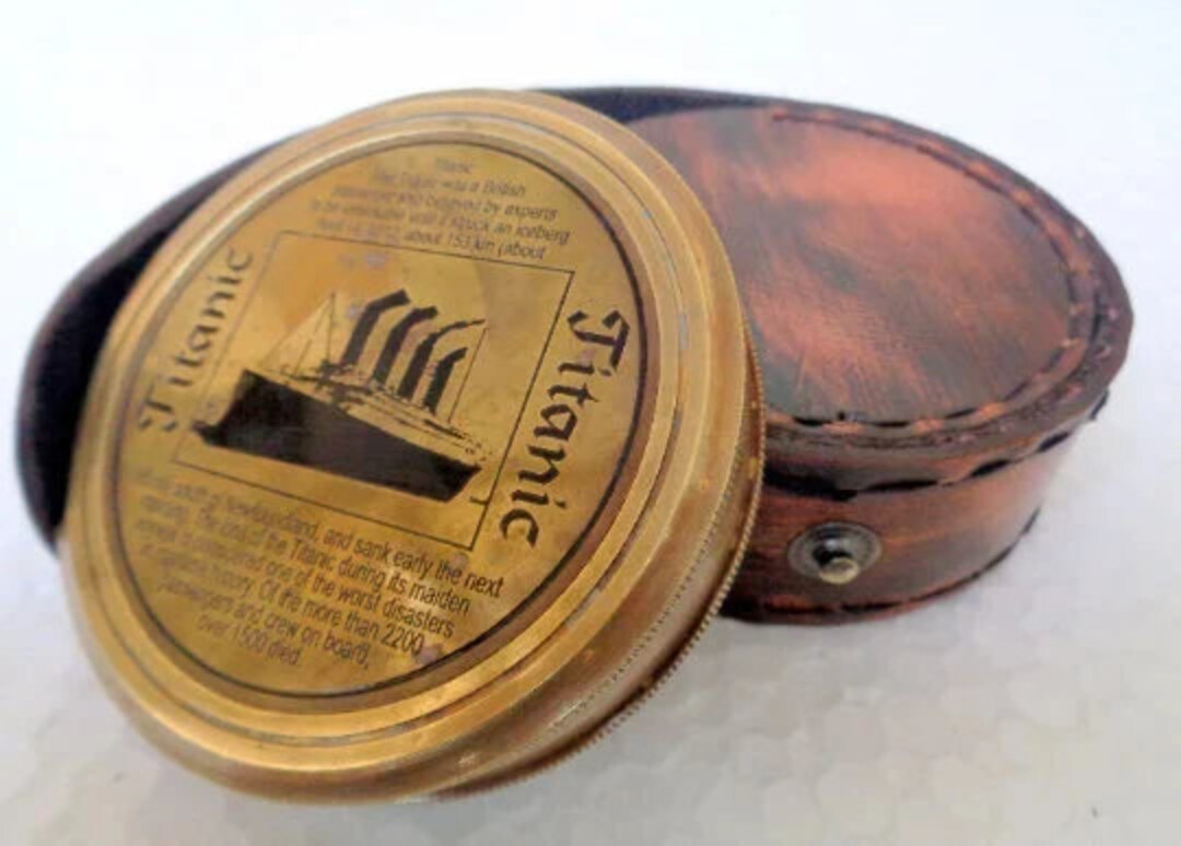 Titanic History Compass 3 Inch Solid Brass Round Shape Compass - Etsy