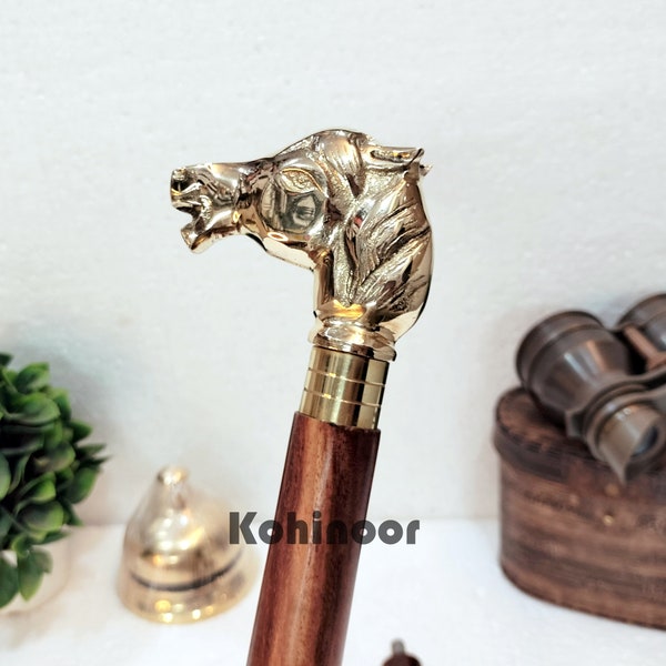 Brass Horse Head Walking Stick - Etsy