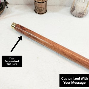 Personalized Engraved Walking Stick Brass Raven Handle Walking Cane ...