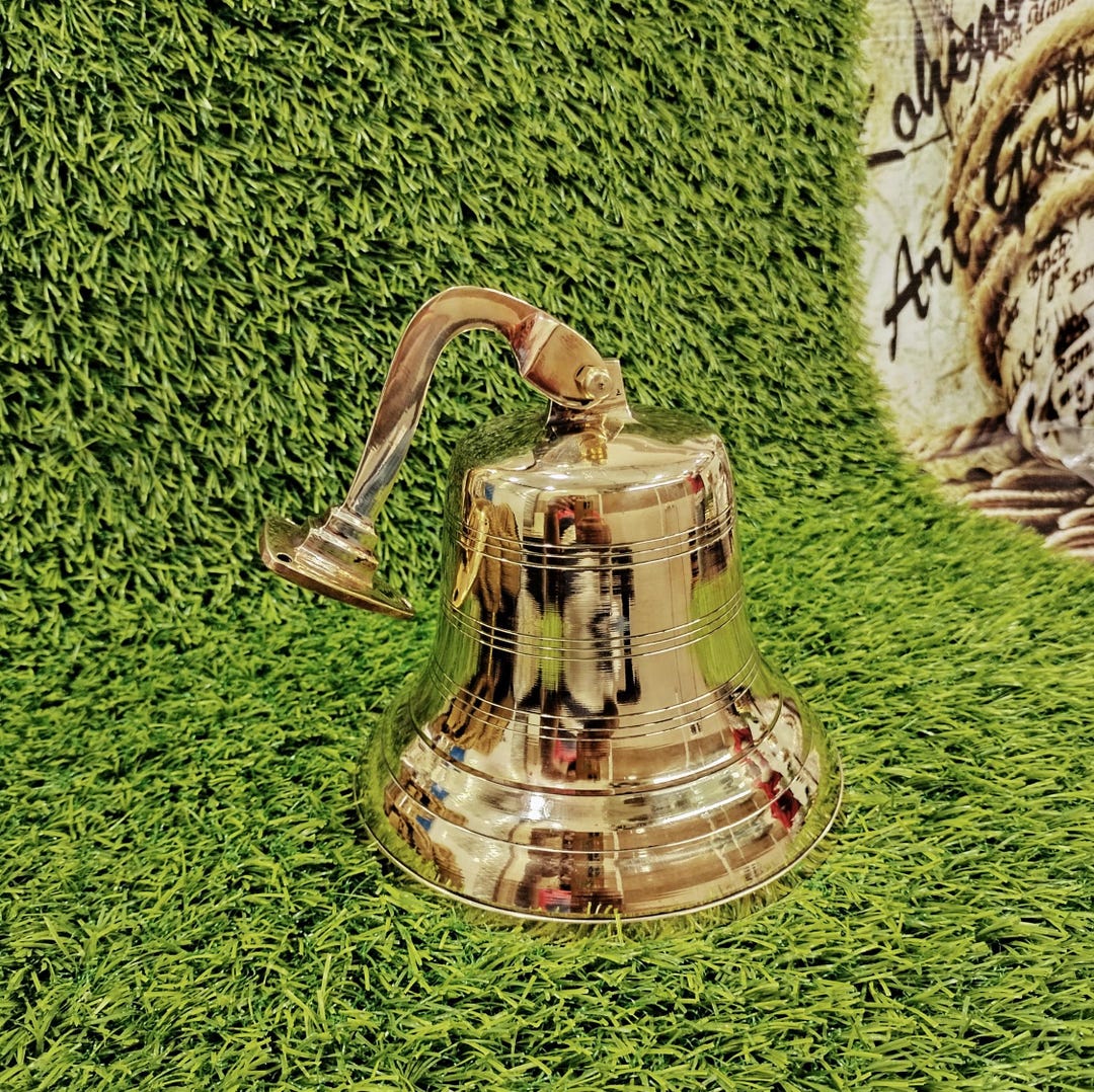 Personalized Engraved Bell 8" Solid Brass Ship Bell Home Kitchen ...