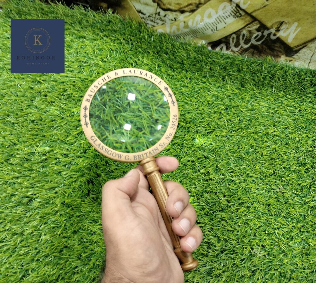 Personalized Engraved Magnifying Glass: Golden Finish, 4X Lens - Etsy