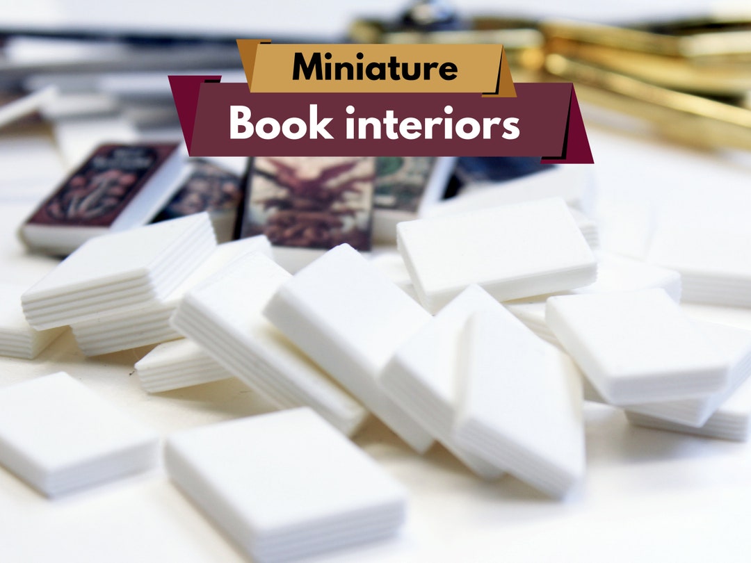 3D Printed Interiors for Miniature Books DIY Dollhouse Books Crafting ...