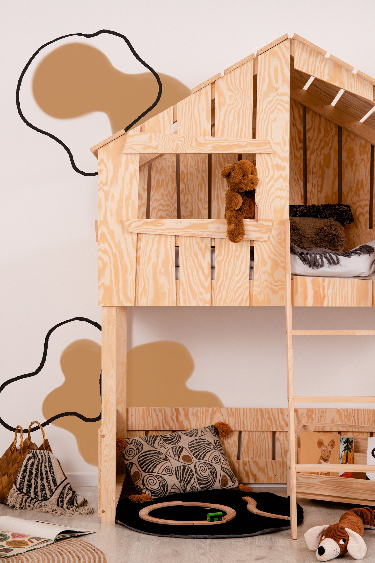 Treehouse Bunk Bed Cottage Bed Bunk Hut Bed House Bed Loft | Etsy