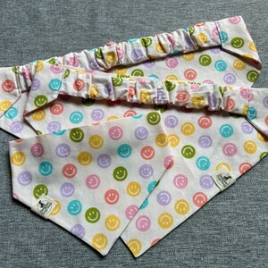 Neon Smiley Face Scrunchie Dog Bandana - Etsy