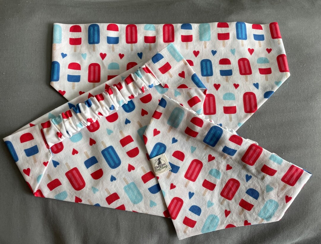 Firecracker Popsicle Elastic Dog Bandana - Etsy