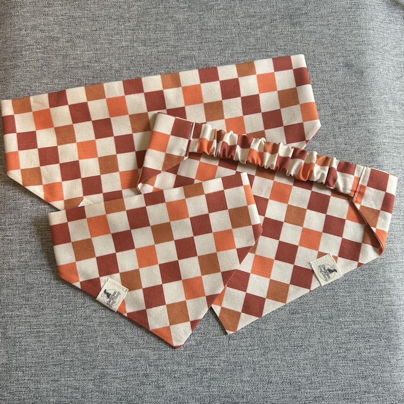 Dog Bandana Fall Checkered - Etsy