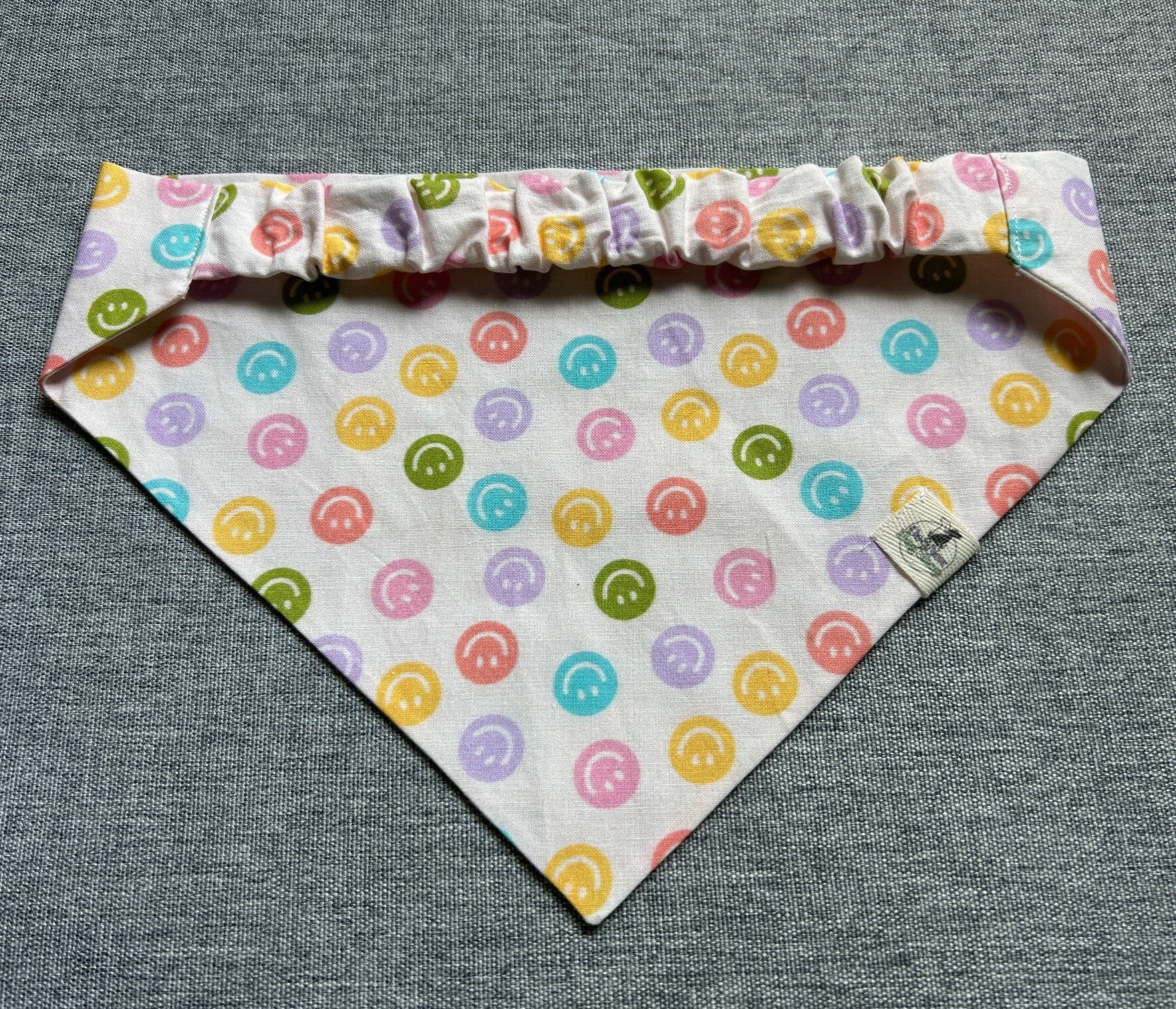 Neon Smiley Face Scrunchie Dog Bandana - Etsy