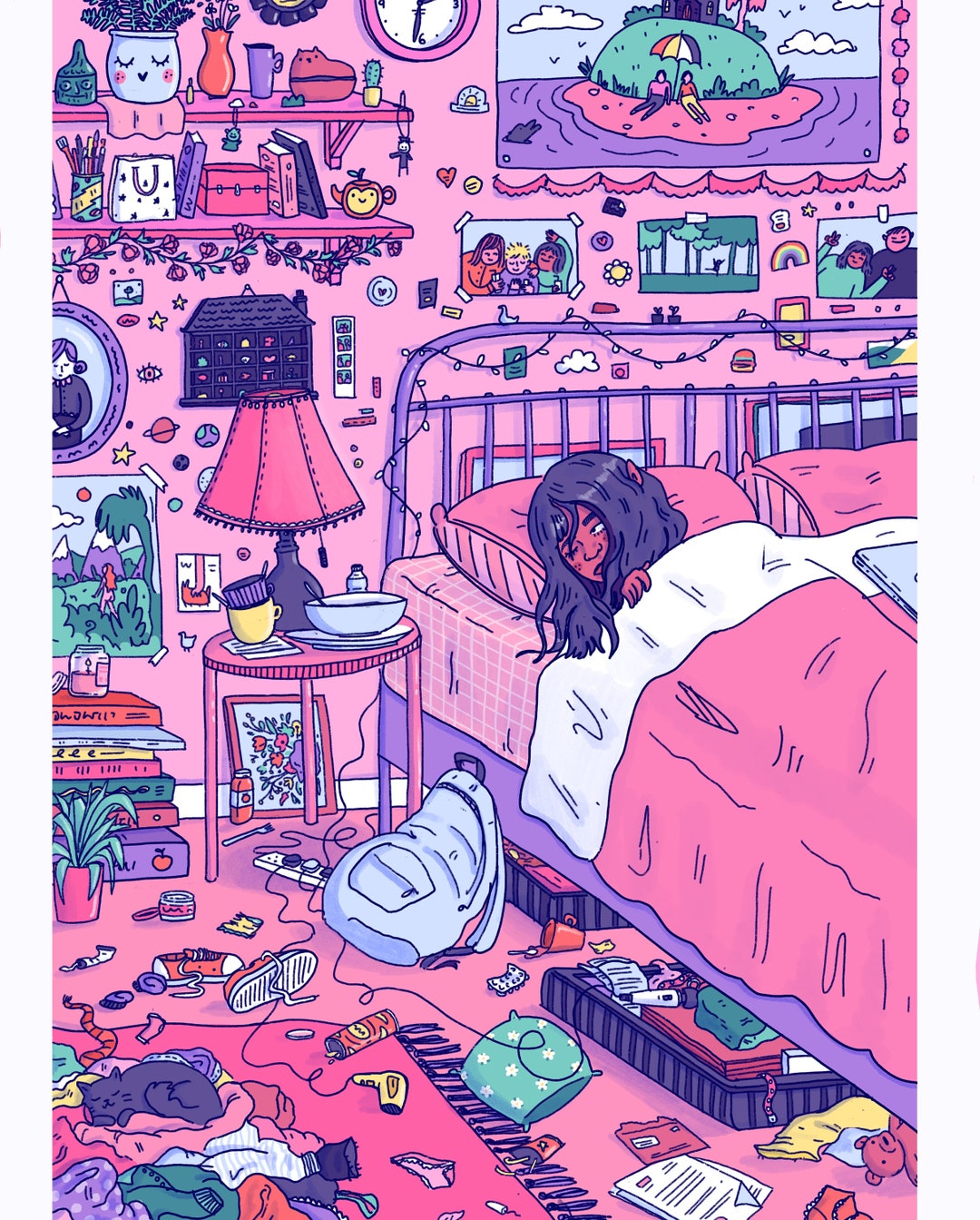 Me, a Trash, Sleeping in My Room, Also Trash (PRINT) - Etsy