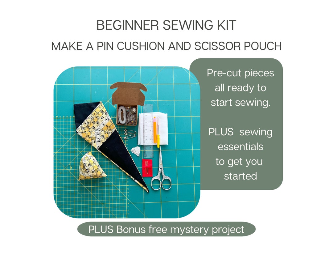 Beginner Sewing Kit, Gift for Crafter, Pre Cut Craft Kit With Sewing ...