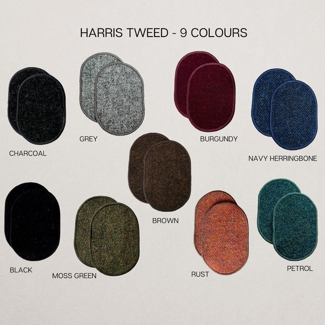 Harris Tweed® Elbow Patches, Jacket Elbow Patch, Repair Patch, Sew on Patches, Handmade Mending ...