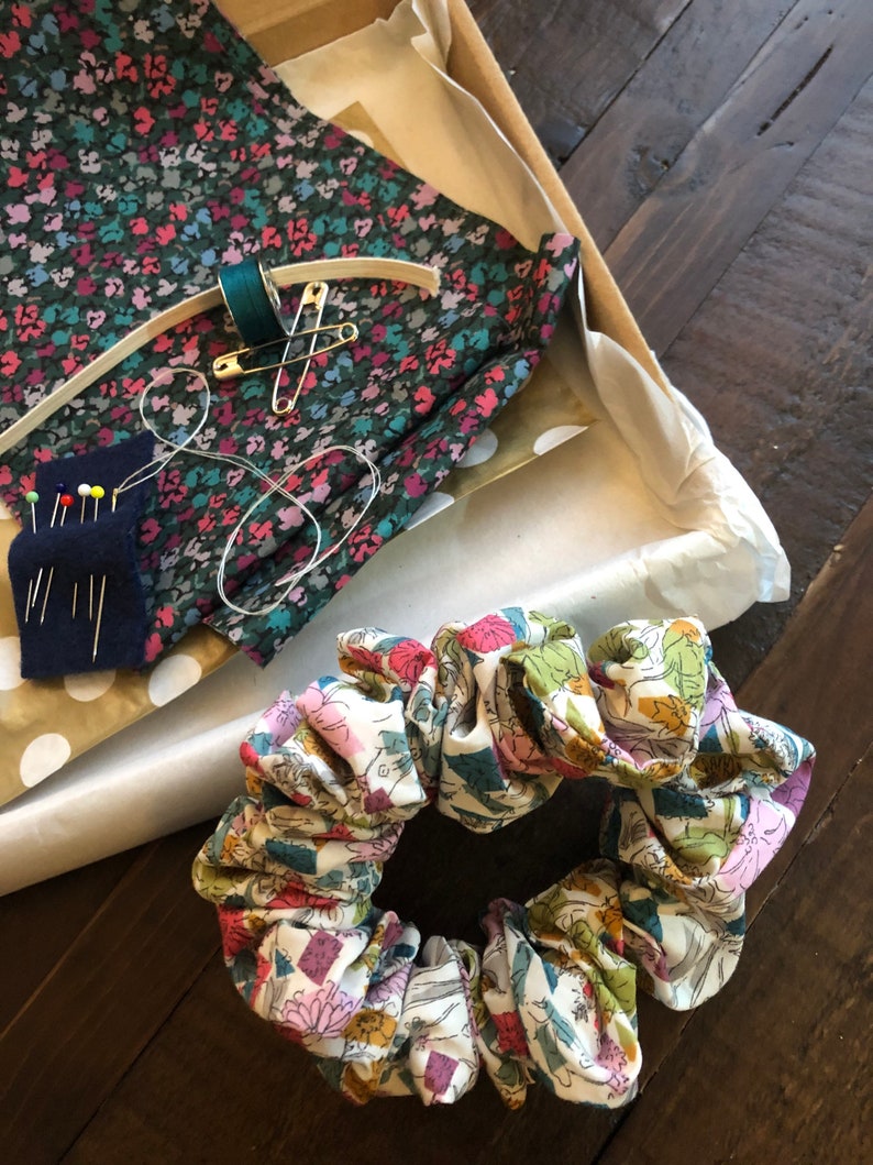 Make Your Own Scrunchie Kit Liberty Tana Lawn Learn to Sew | Etsy UK