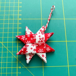 Scandinavian Folded Fabric Star Digital Pattern, Christmas Decoration Tutorial, Christmas Craft ...